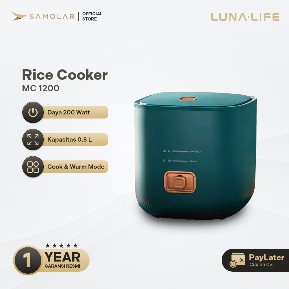Jual LUNALIFE Mini Rice Cooker 0.8 Liter Portable Magic Com Magic Jar ...