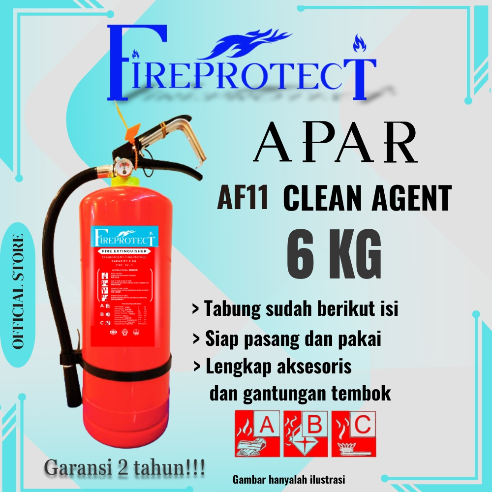 Jual FIRE PROTECT Apar pemadam Liquid clean agent AF11 6kg / hatrone ...