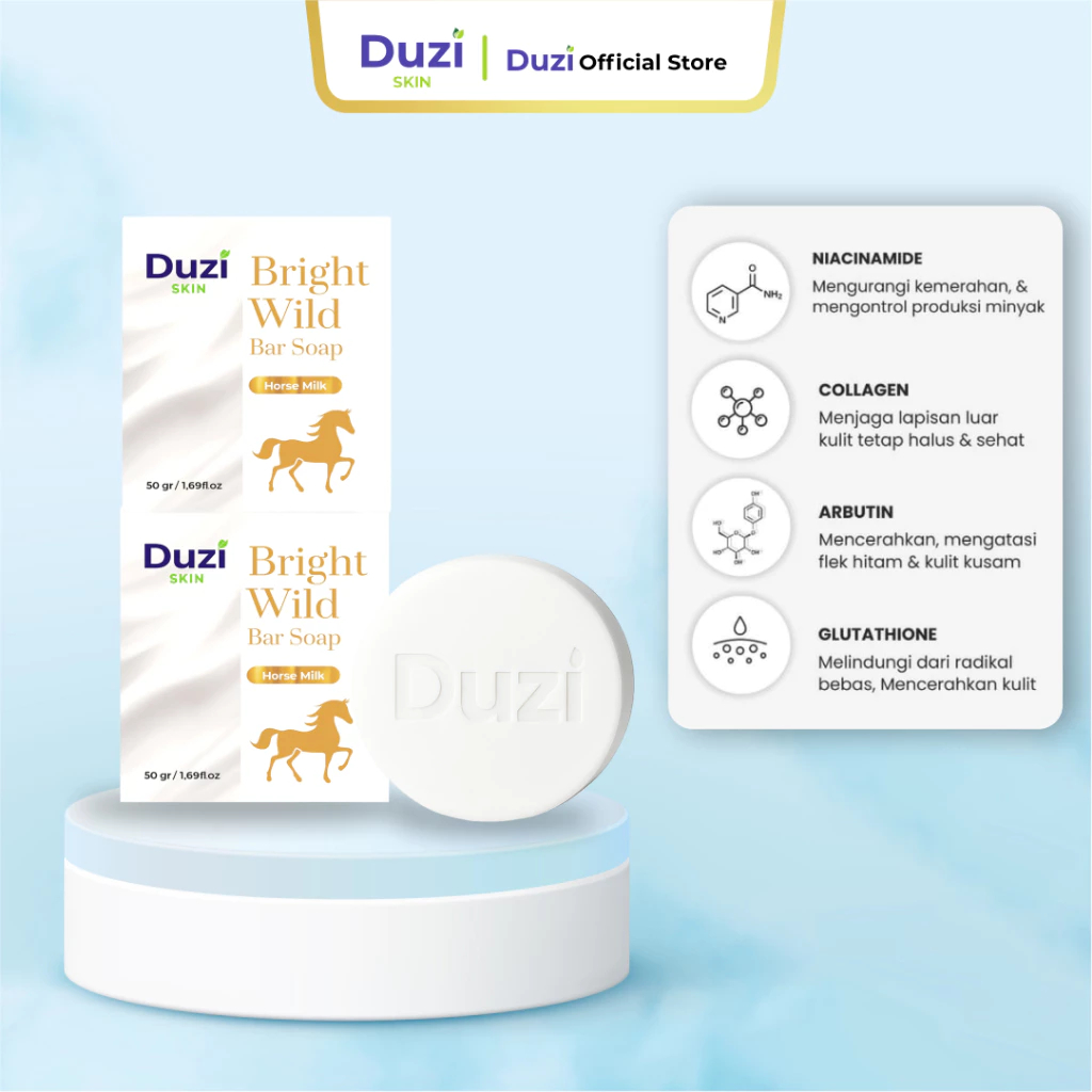 Jual Duzi Skin - 2 Box Sabun Susu Kuda Bright Wild Sabun Batang untuk ...