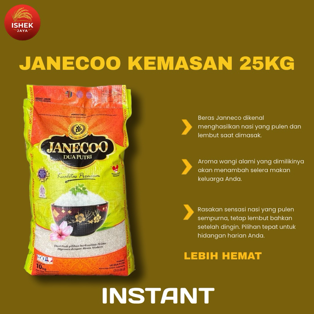 Jual Beras Janecoo 25 kg | Shopee Indonesia