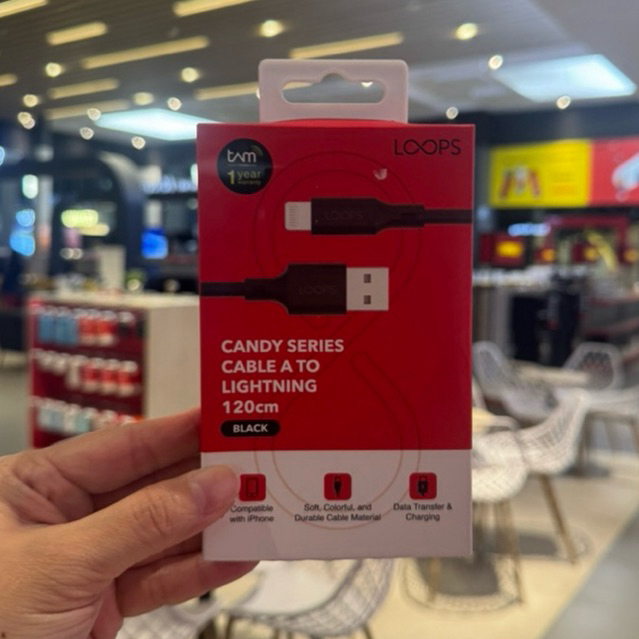 Jual LOOPS Candy Series Cable A to Lightning 120cm | Shopee Indonesia
