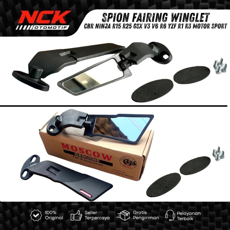 Jual SPION FAIRING WINGLET DAUN PUTER MOTOR SPORT CBR NINJA R15 R25 GSX ...