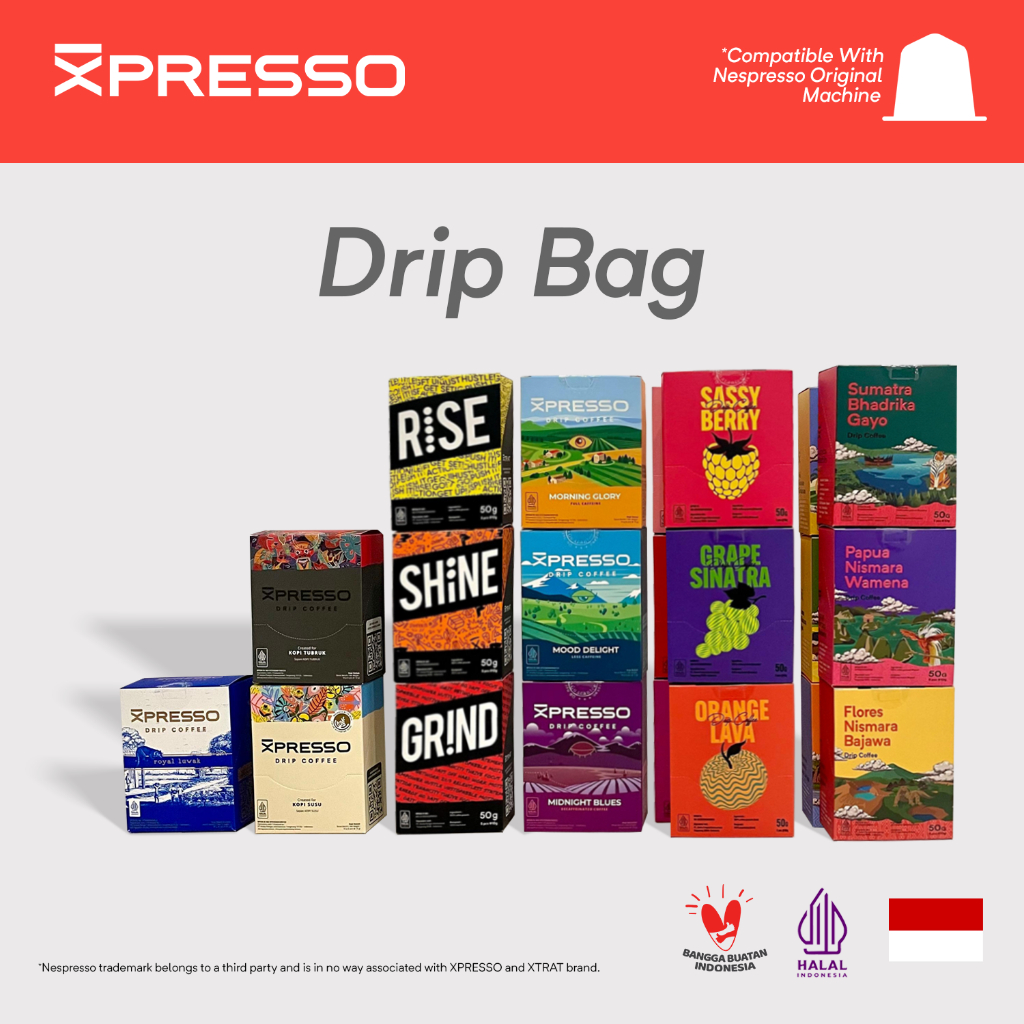 Jual XPRESSO Drip Bag Coffee Sachet 10g | Shopee Indonesia