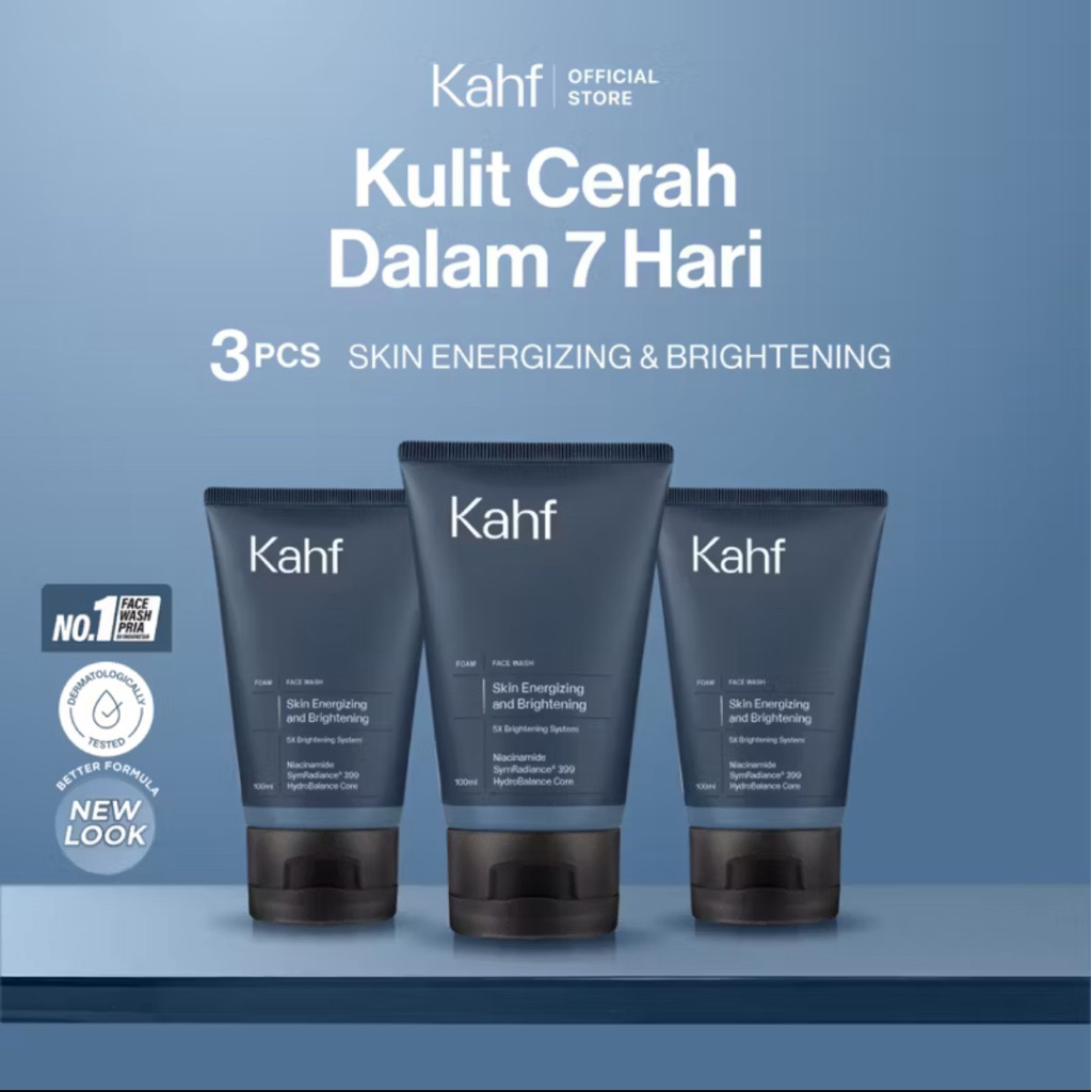 Jual Khaf Energizing & Brightening Facial Wash 100ml Triple Pack ...