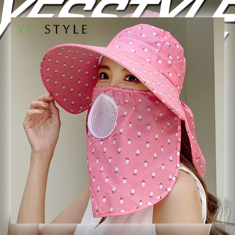Jual Yesstyle Topi Visor Lipat Full Face Masker Topi Pantai Wanita ...