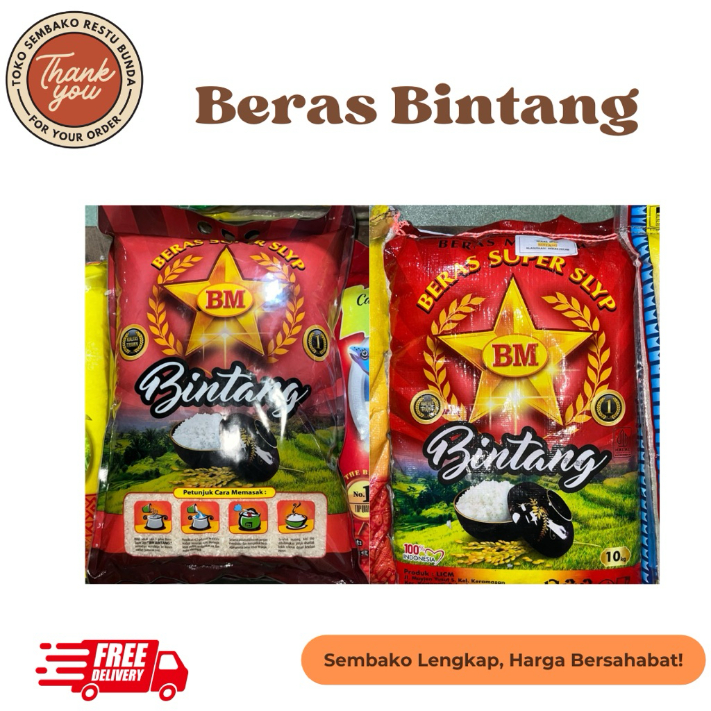 Jual BERAS BINTANG 20Kg, 10Kg, dan 5Kg | Shopee Indonesia