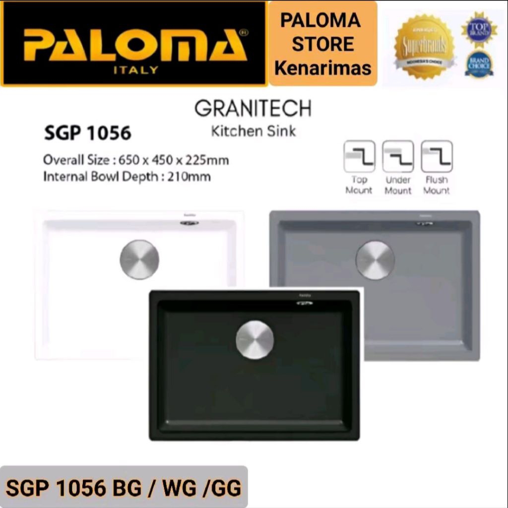 Jual Paloma Sink Granitech SGP 1056BG 1056GG 1056WG Kitchen Sink Bak ...