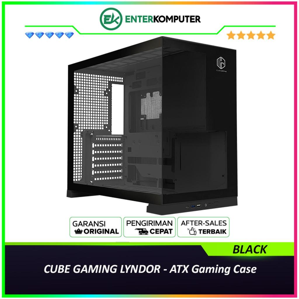 Jual CUBE GAMING LYNDOR BLACK - ATX Gaming Case - UNIQUE DESIGN ...