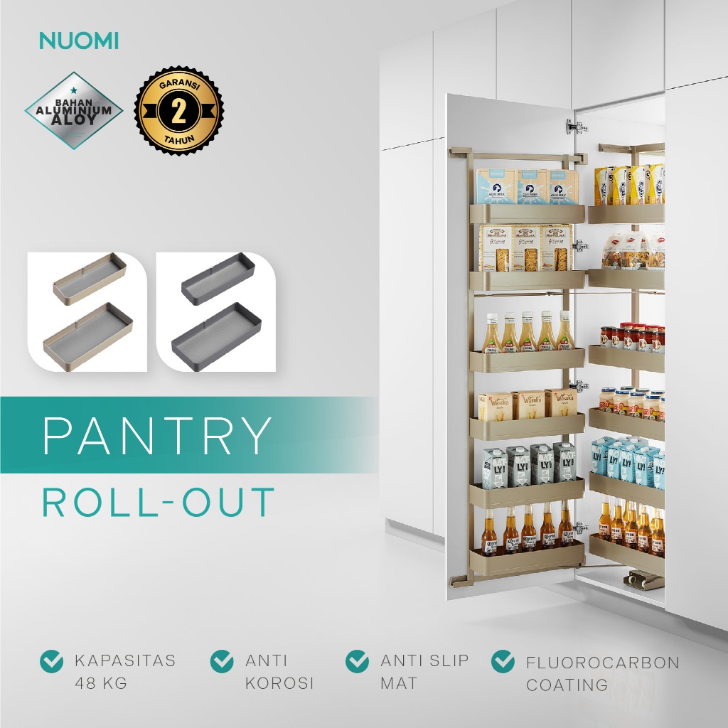 Jual Rak Dapur Susun 6 Tingkat Pantry Aluminium Nuomi – Encanto Pantry ...
