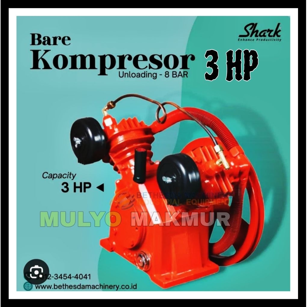 Jual SHARK BARE HEAD KEPALA COMPRESSOR 3HP | Shopee Indonesia