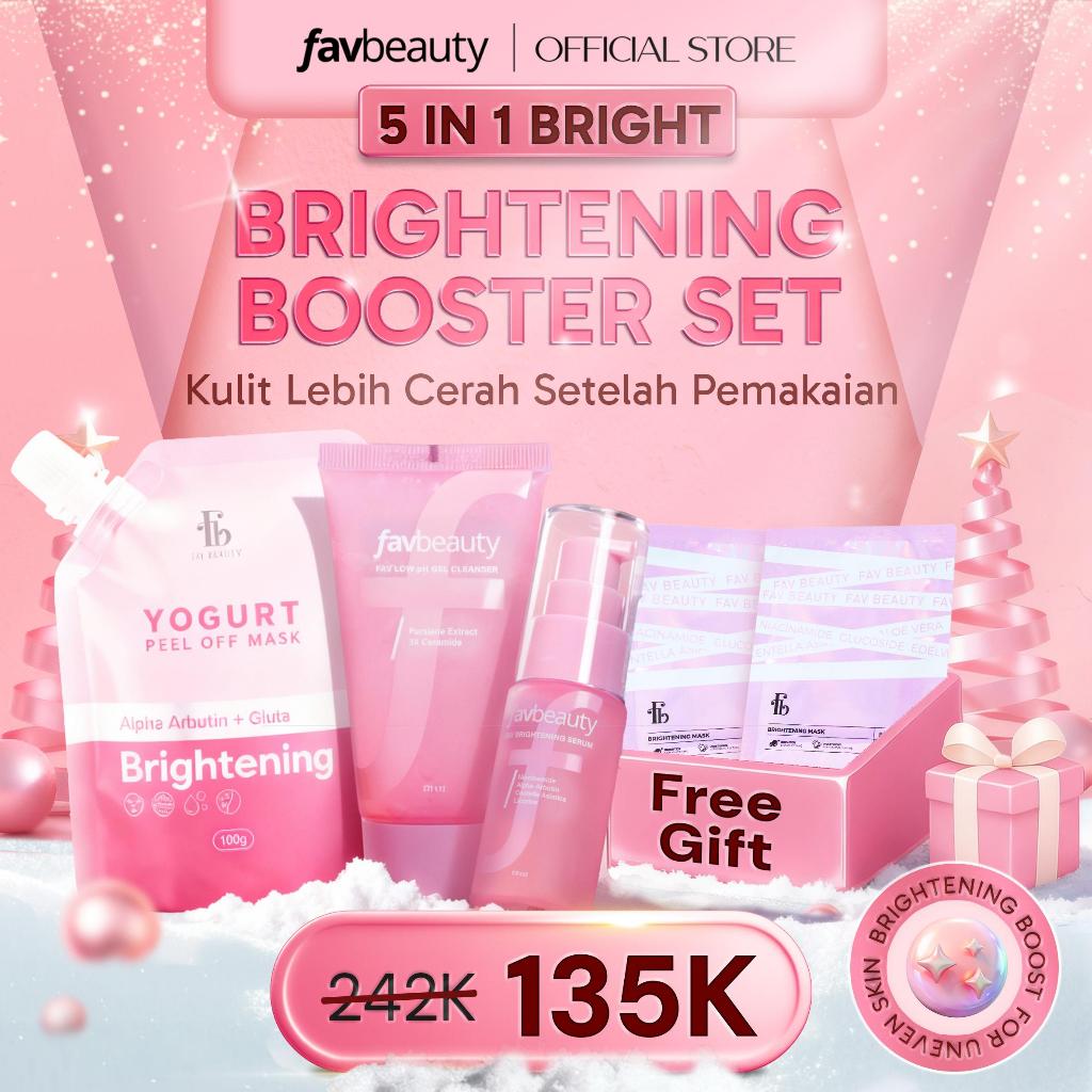 Jual Brightening Booster Set - Fav Beauty Bundling Yogurt Peel Off Mask ...