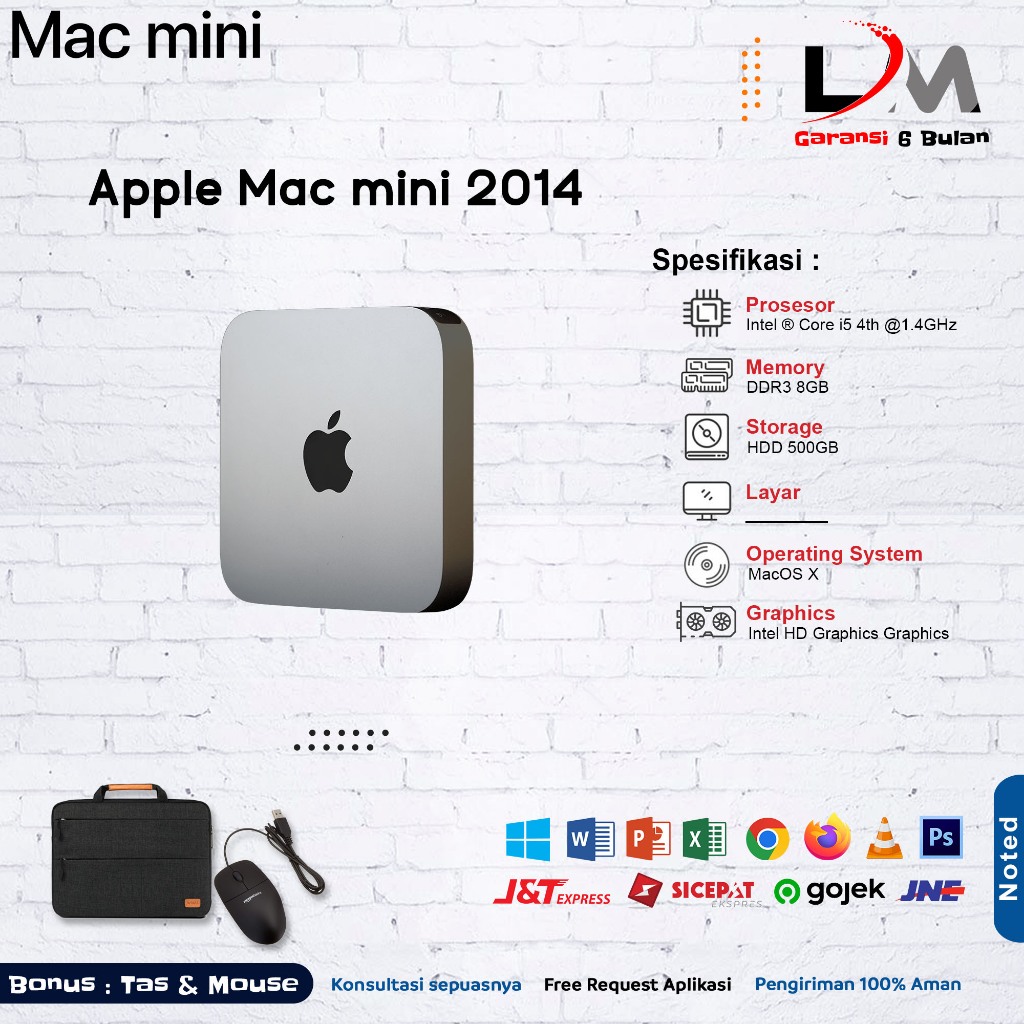 Jual Mac mini 2014 Intel Core i7 2.8GHz Ram 16GB SSD 128GB HDD 500GB ...