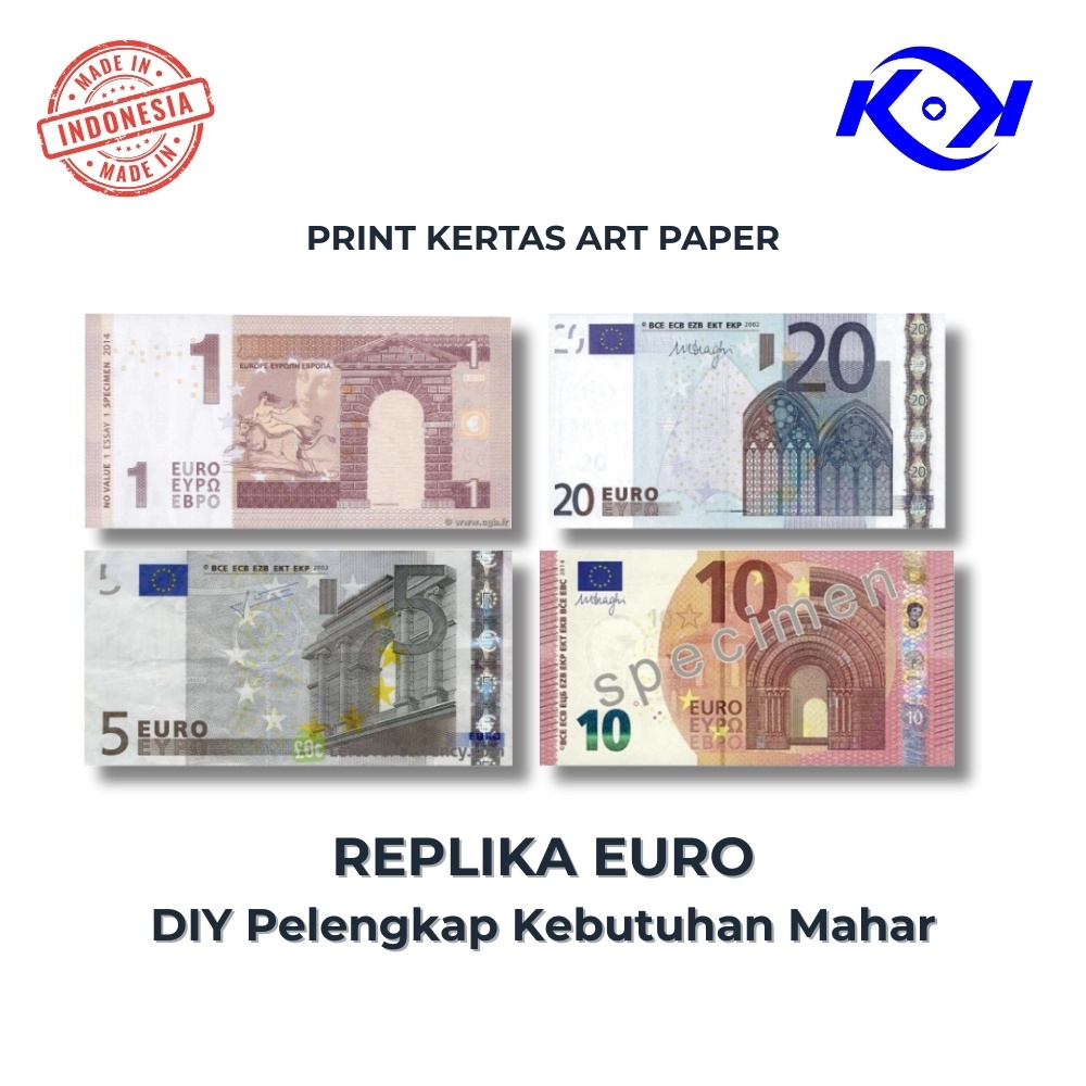 Jual DIY HIASAN MAHAR REPLIKA EURO KERTAS | Shopee Indonesia
