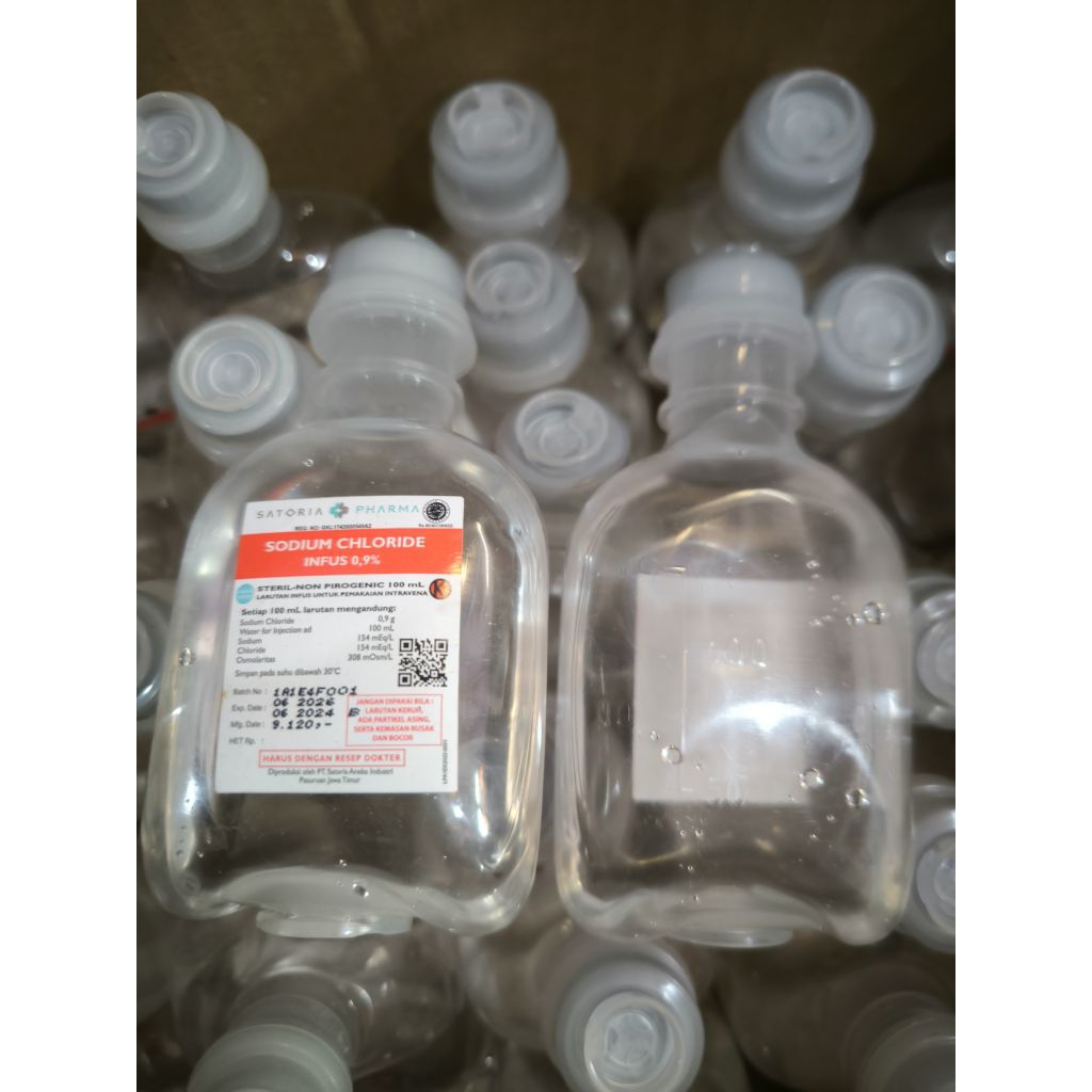 Jual Cairan Infus Nacl 100ml / Nacl 100ml / Sodium Cloride 100ml ...