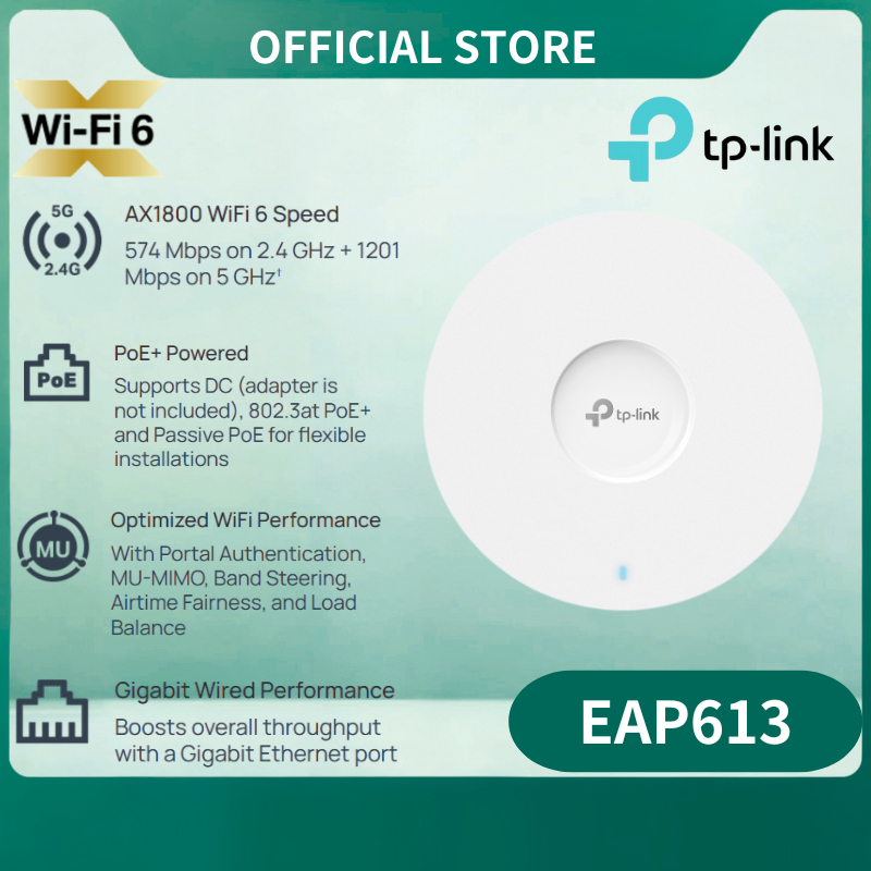 Jual TP-LINK EAP613 AX1800 Ceiling Mount Dual-Band Wi-Fi 6 Access Point ...