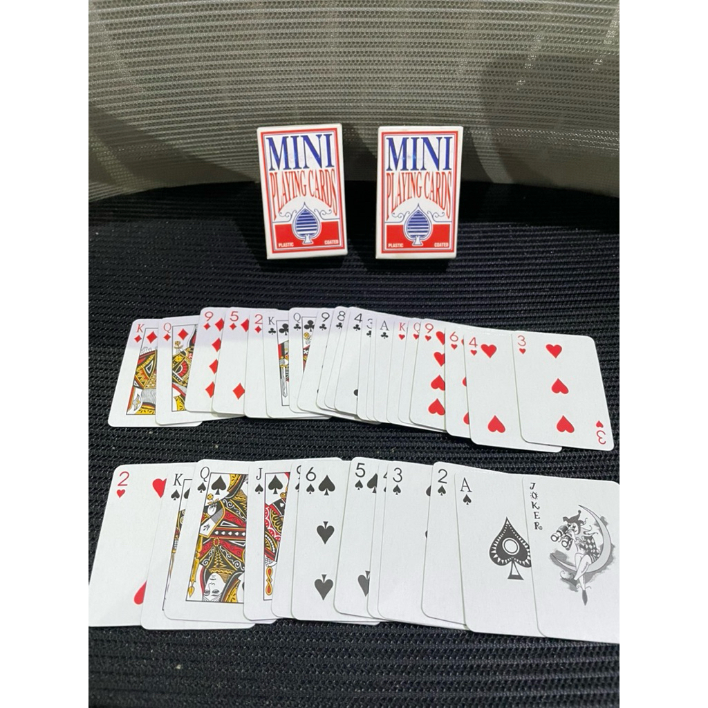 Jual Kartu Remi Mini Kecil Plastic Coated Mini Playing Cards Remi Mini ...