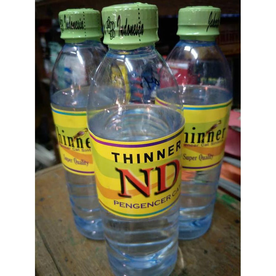 Jual thiner thinner tener botol aqua nd pengencer cat setengah liter ...