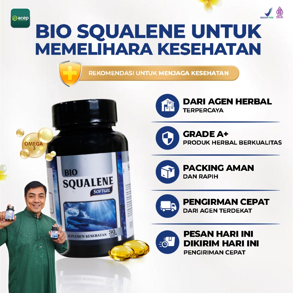 Jual Bio Squalene Softgel Dari Ekstrak Minyak Hati Ikan Hiu Omega 3 6 9 ...