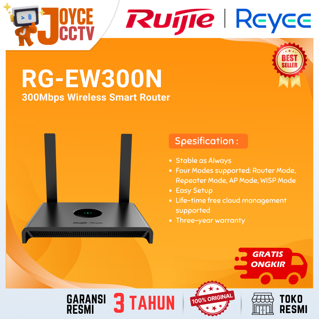 Jual Ruijie RG-EW300N 300 Mbps Wireless Smart Router WiFi 4 | Shopee ...