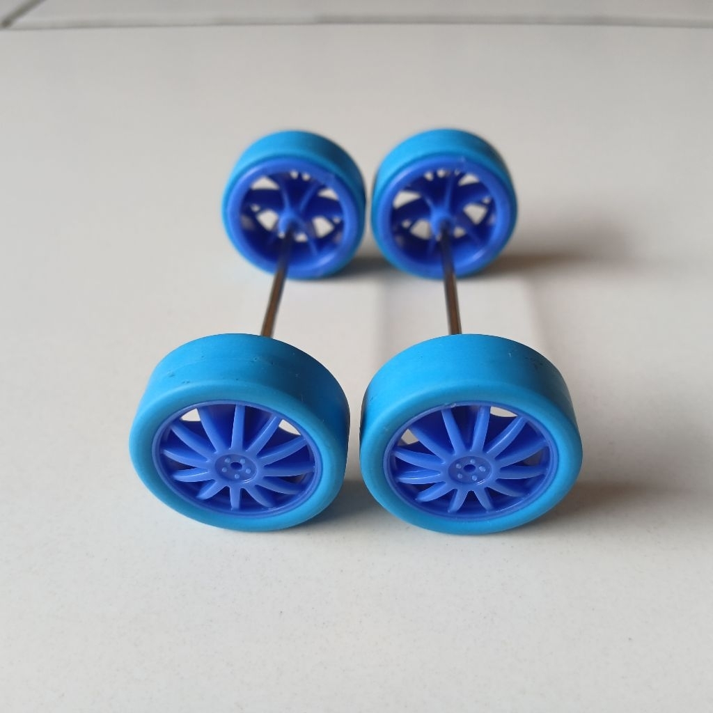 Jual Tamiya ban hard light blue & velg fin biru original bekas | Shopee ...