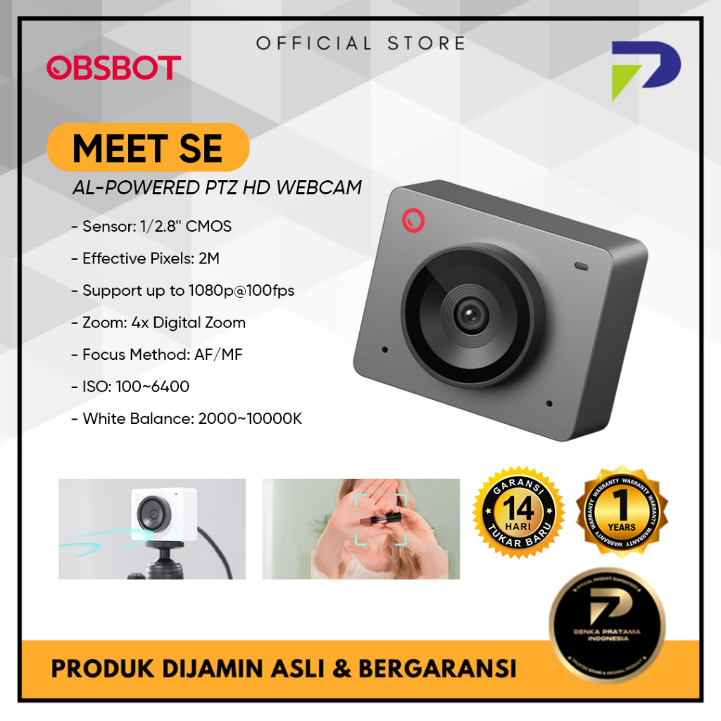 Jual OBSBOT Meet SE - 1080P AI-Powered Webcam Streaming Camera | Shopee ...