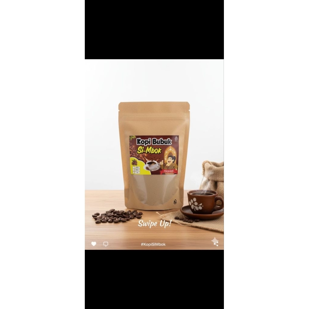 Jual Kopi Bubuk Si Mbok Khas Nganjuk 500gram | Shopee Indonesia