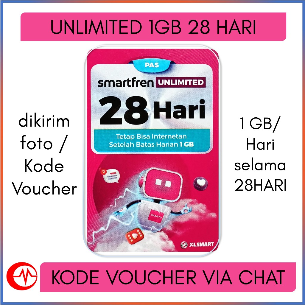 Jual Voucher Smartfren Unlimited 1GB 28 hari | Shopee Indonesia