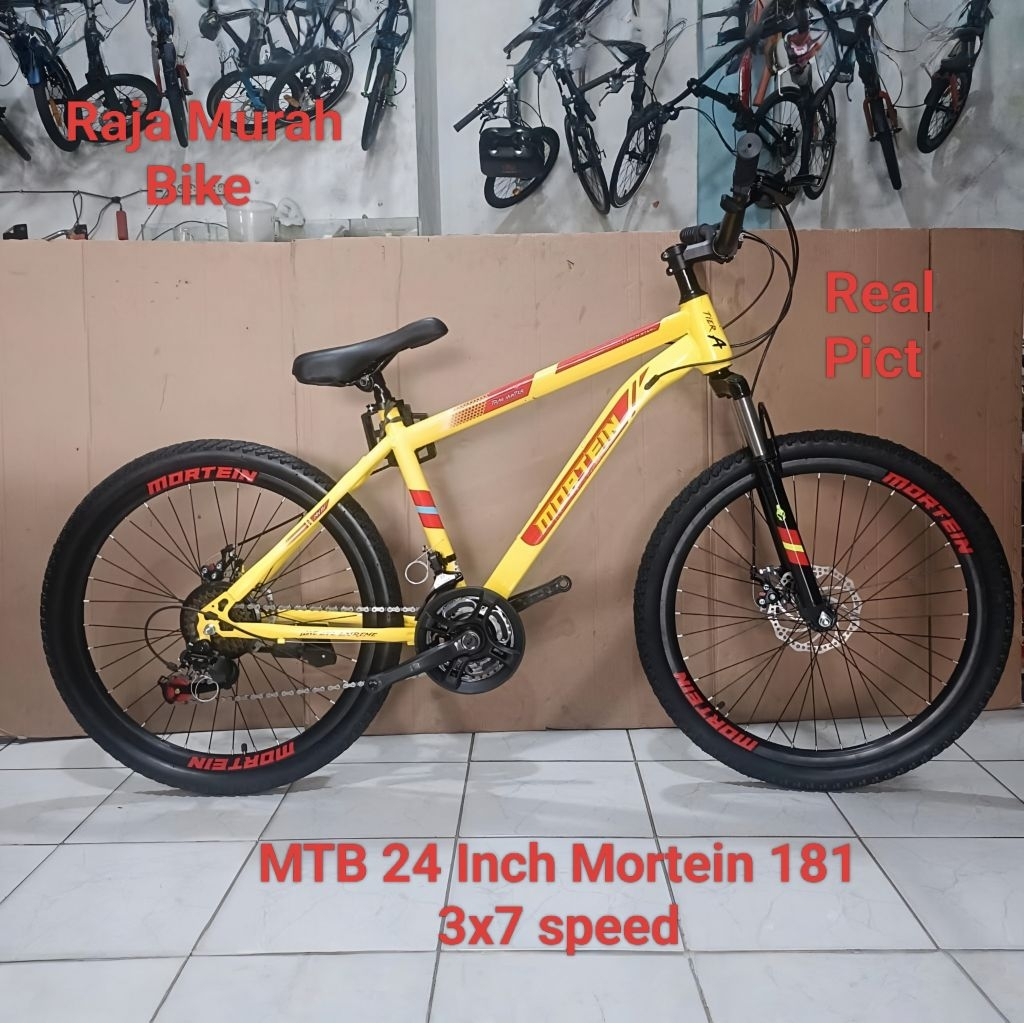 Jual Sepeda gunung mtb 24 inch mortein 181 mtb mortein 3x7 speed ...