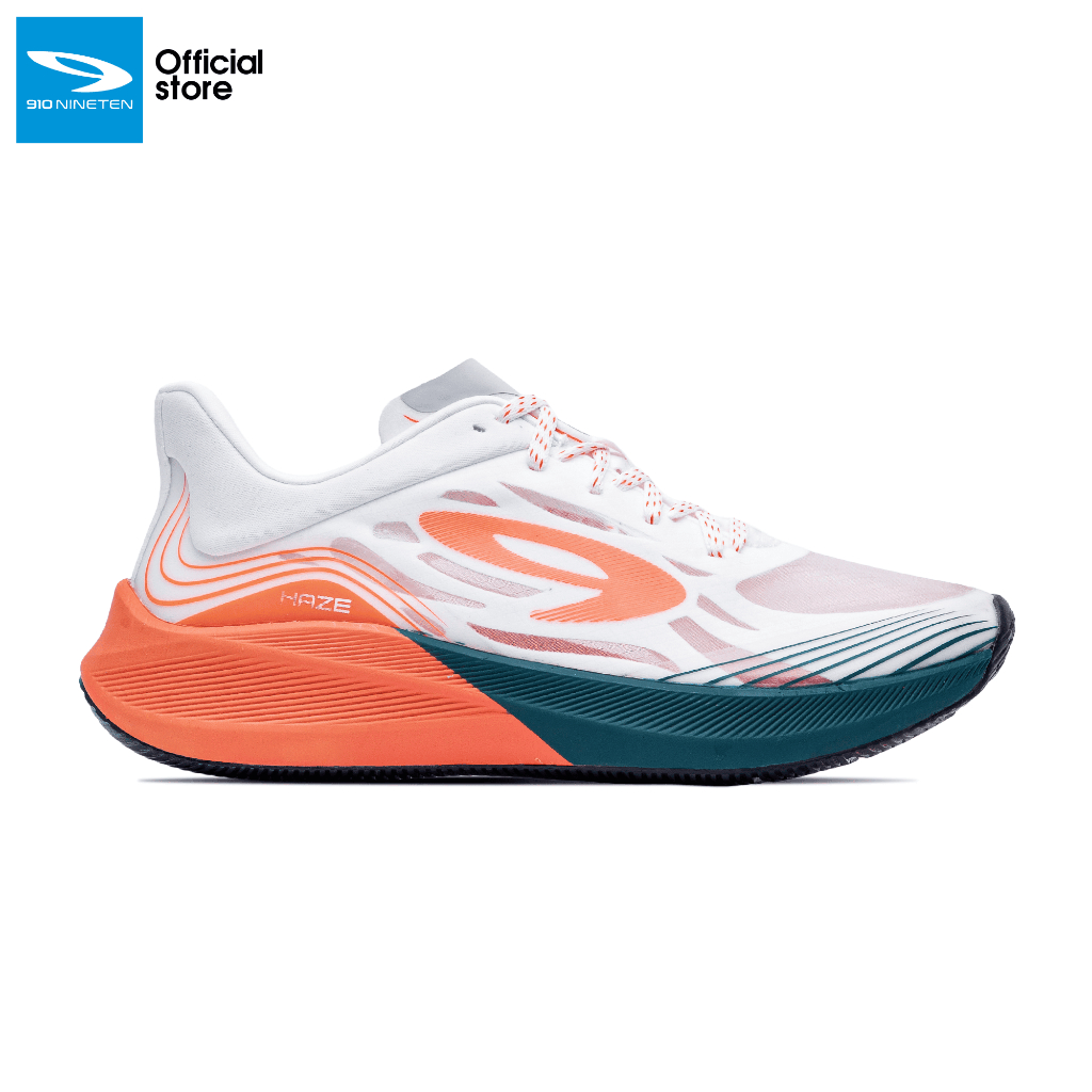 Jual 910 Nineten Haze Vision 1.0 Sepatu Lari - Putih/Jingga/Hijau Tua ...