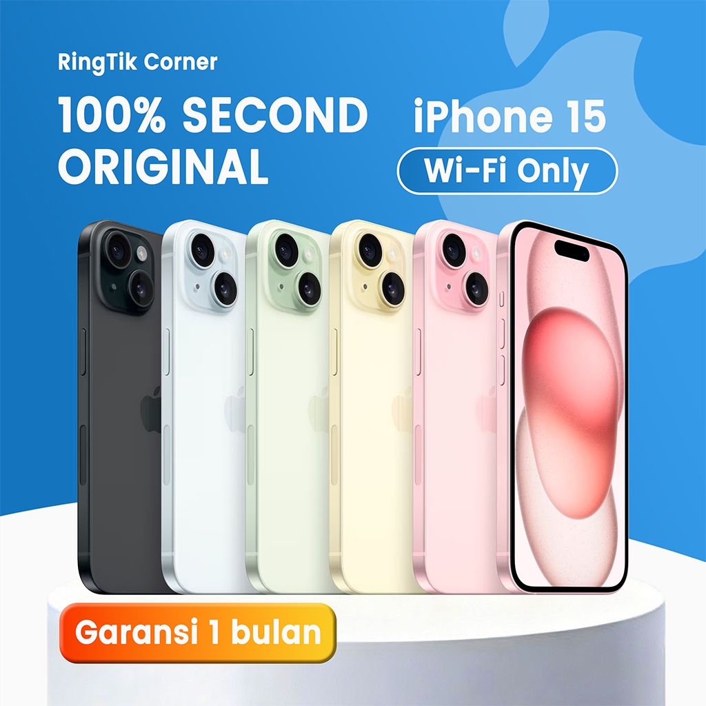 Jual iPhone 15 WiFi ONLY Game/Live 128GB/256GB/512GB Second Original ...