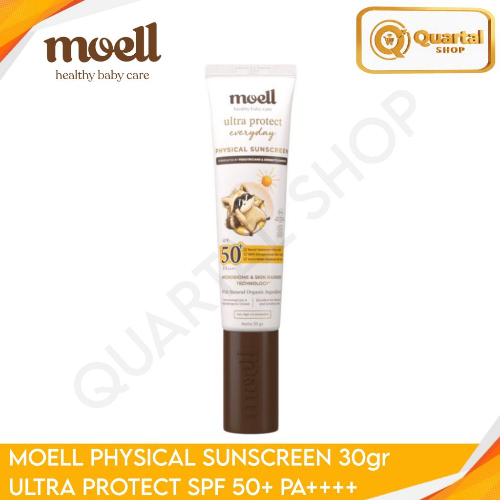 Jual MOELL Physical Sunscreen 30gr | Ultra Protect Everyday SPF 50+ PA ...