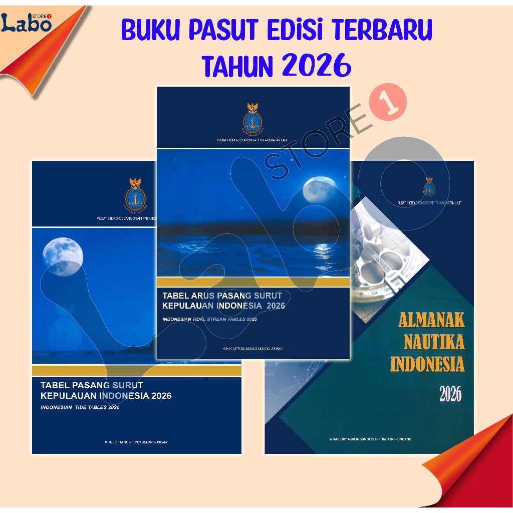 Jual BUKU PASUT 2026 (1 SET ISI 3 BUKU) - BUKU ALMANAK NAUTIKA, BUKU ...