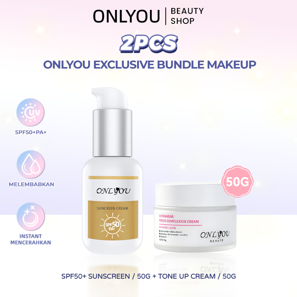 Jual ONLYOU 2PCS Paket ONLYOU Tinted Sunscreen SPF 50 PA+ 50G & ONLYOU ...