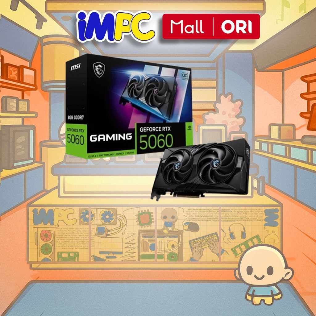 Jual MSI VGA GEFORCE RTX 5060 8G GAMING OC EDITION GDDR7 | Shopee Indonesia