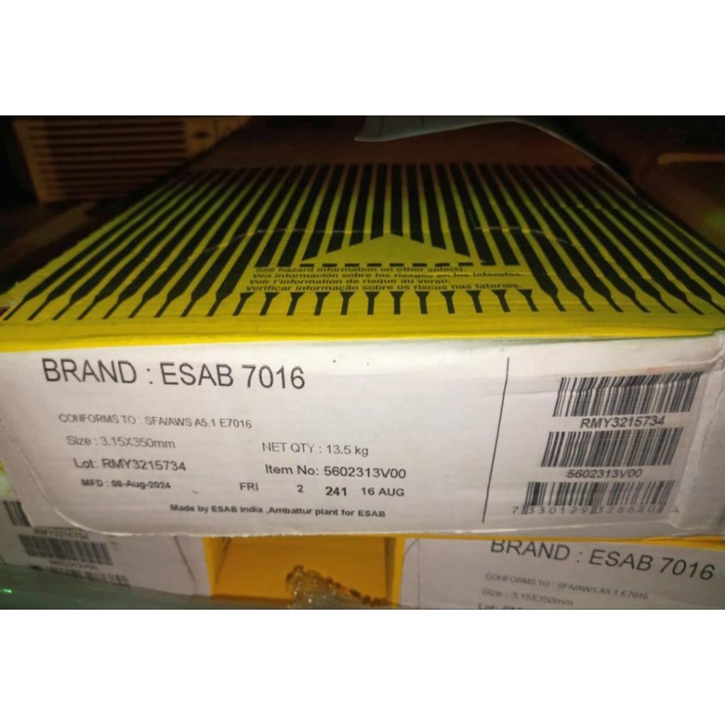 Jual Kawat Las ESAB 7016 AWS E7016 dia 3,15mm 1dus isi 13,5kg | Shopee ...