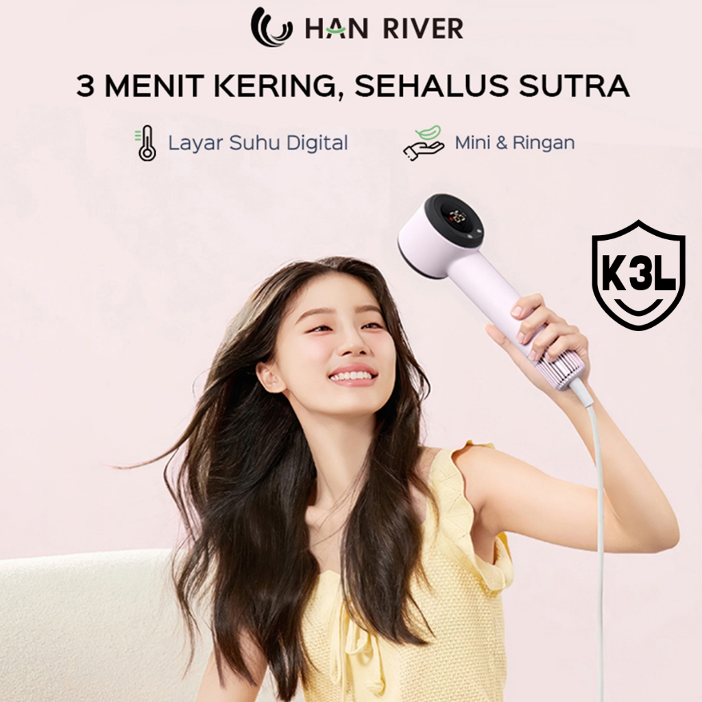 Jual HAN RIVER High Speed Hair Dryer Ion Negatif Hair Protection Fast ...