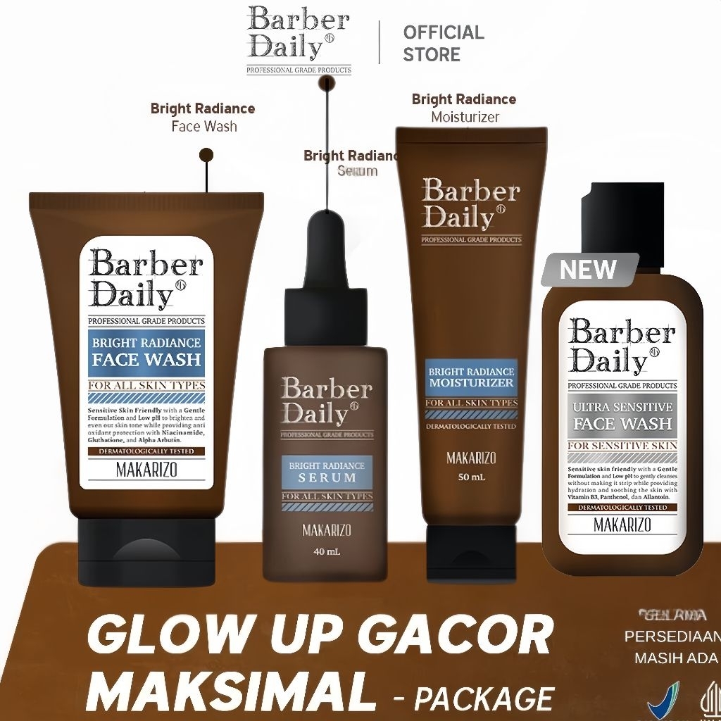 Jual [RESELLER RESMI] BARBER DAILY ACNE CARE & OIL CONTROL - BRIGHT ...