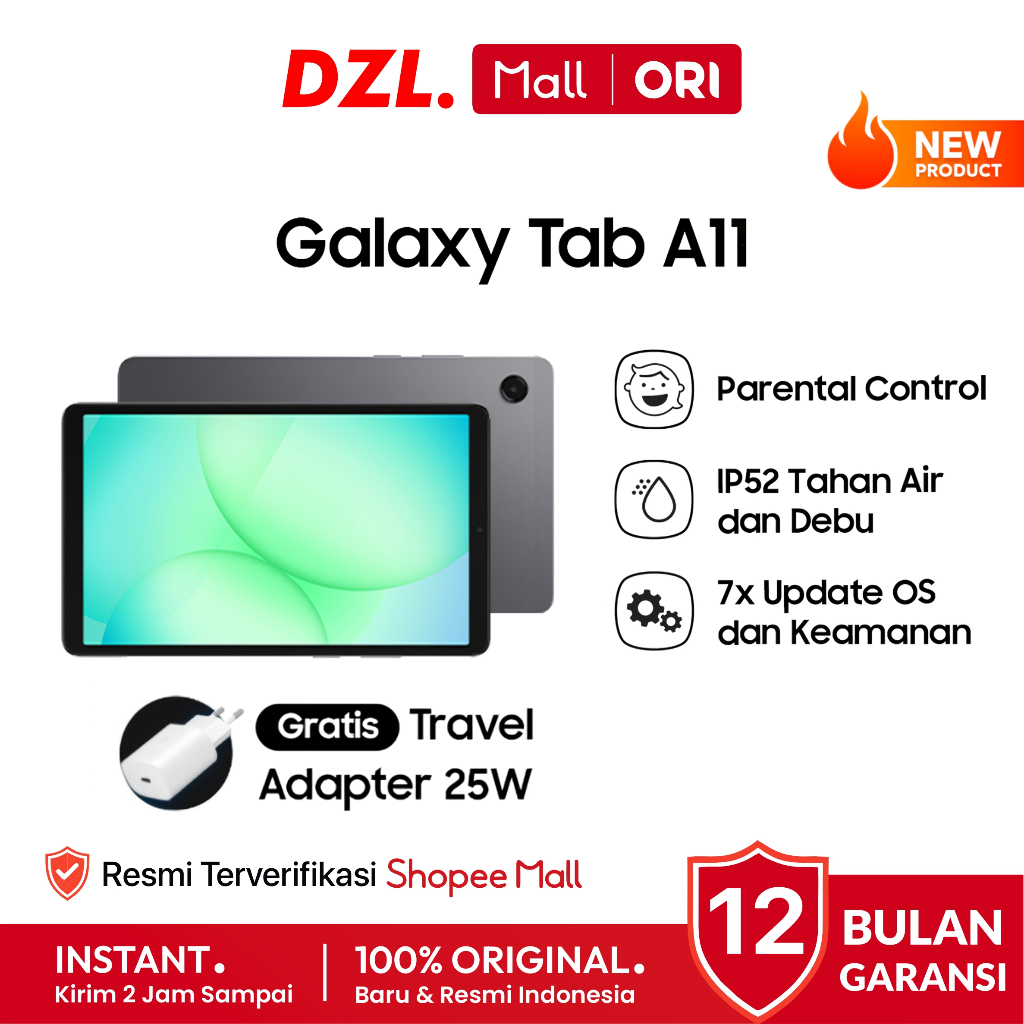 Jual DZL - Tablet SAMSUNG Galaxy A11 4G LTE 4/64 GB WiFi Original Resmi ...