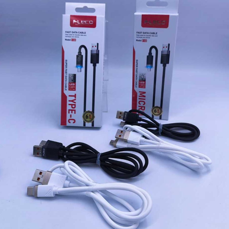Jual Kabel Data FLECO F-53 6A 100W Kabel Charger Micro Type C Kabel ...