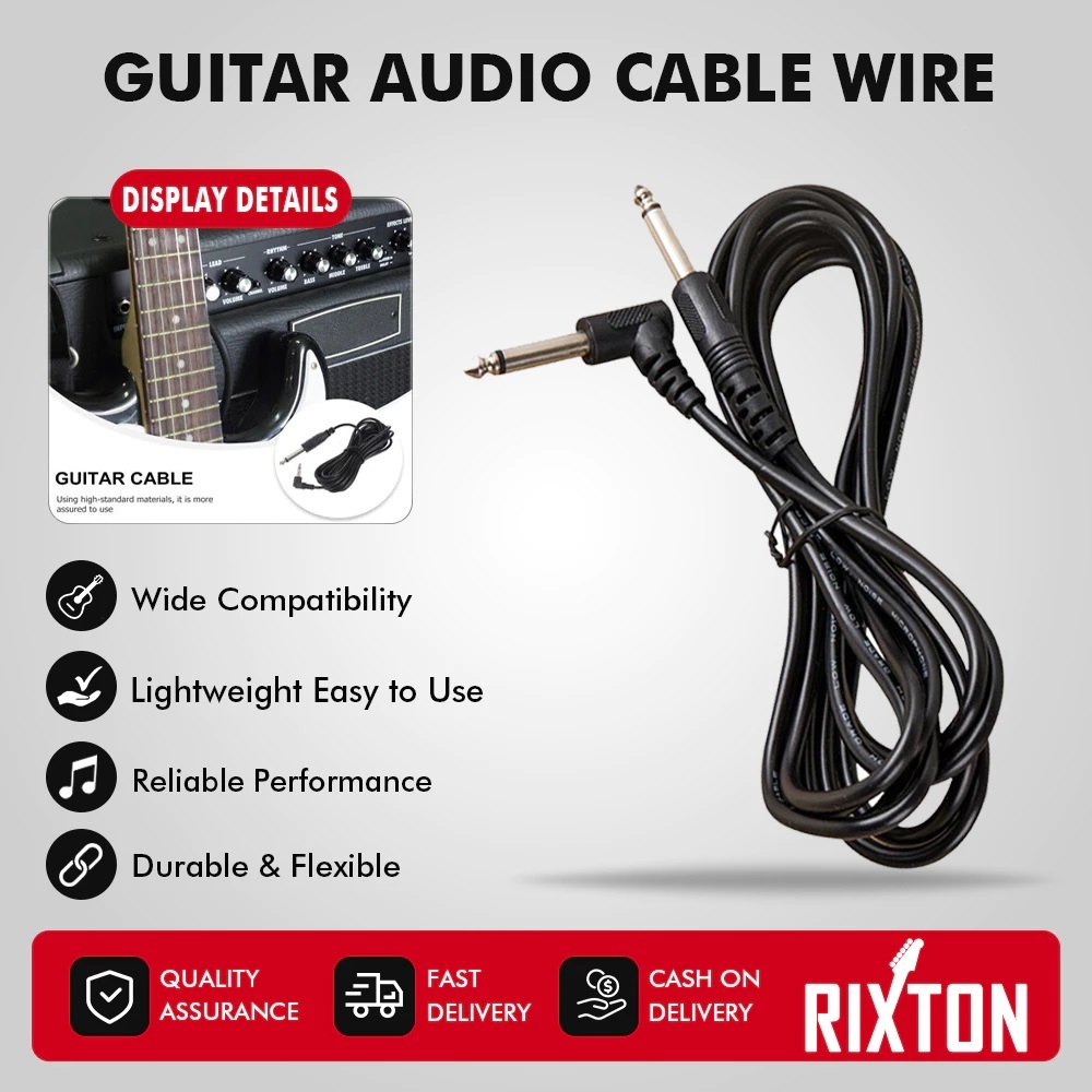 Jual RIXTON Kabel audio gitar listrik dengan colokan peredam bising ...