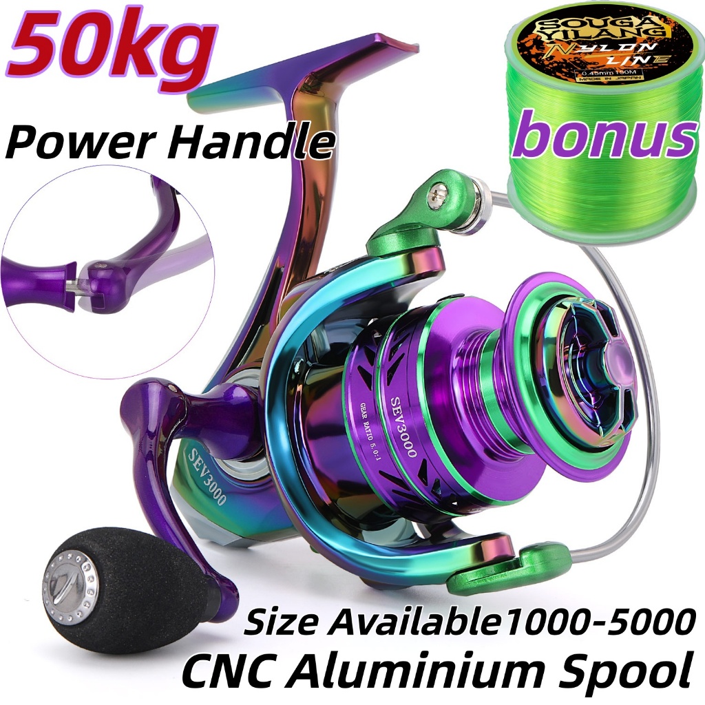 Jual Sougayilang 1000-5000 Power Handle Reel pancing 5.0:1/4.7:1 Rasio ...