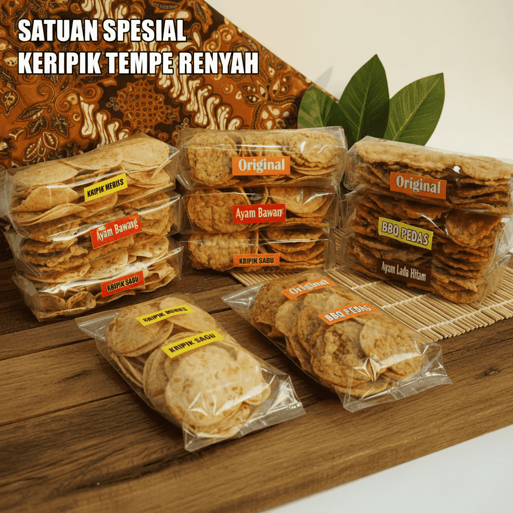 Jual Keripik Tempe Aneka Rasa Crispy Renyah Gurih – Snack Tradisional ...