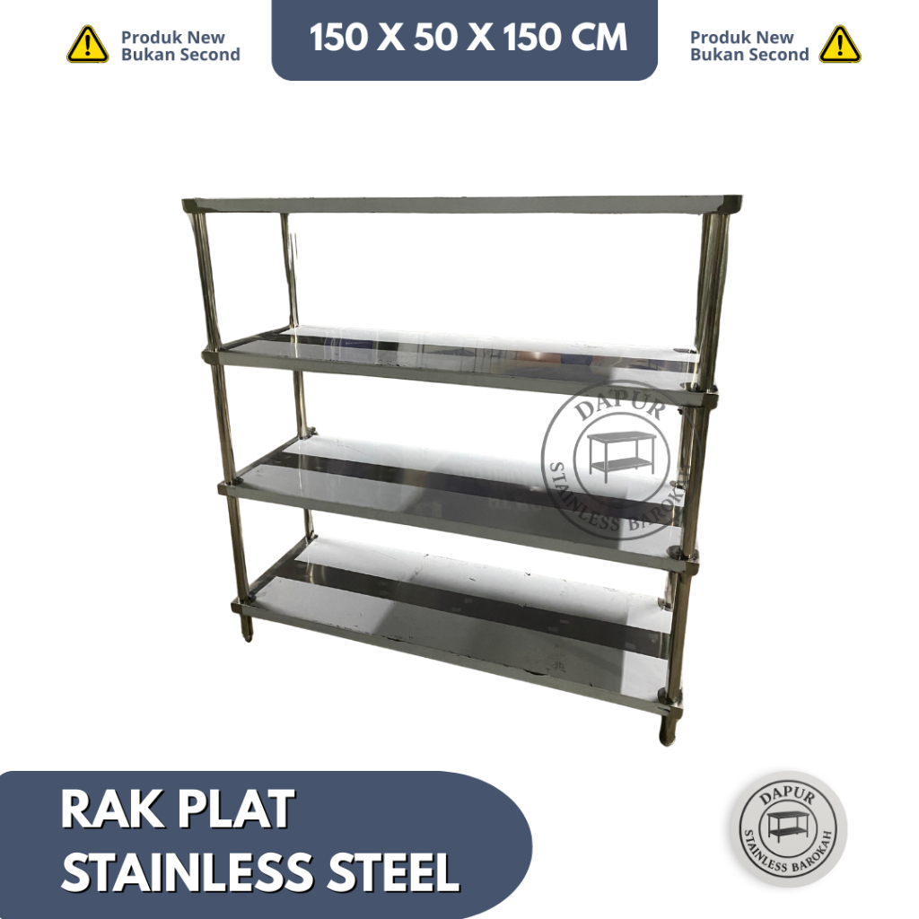 Jual Rak Plat / Rak Solid | Ukuran 150 x 50 x 150 cm | Stainless Steel ...
