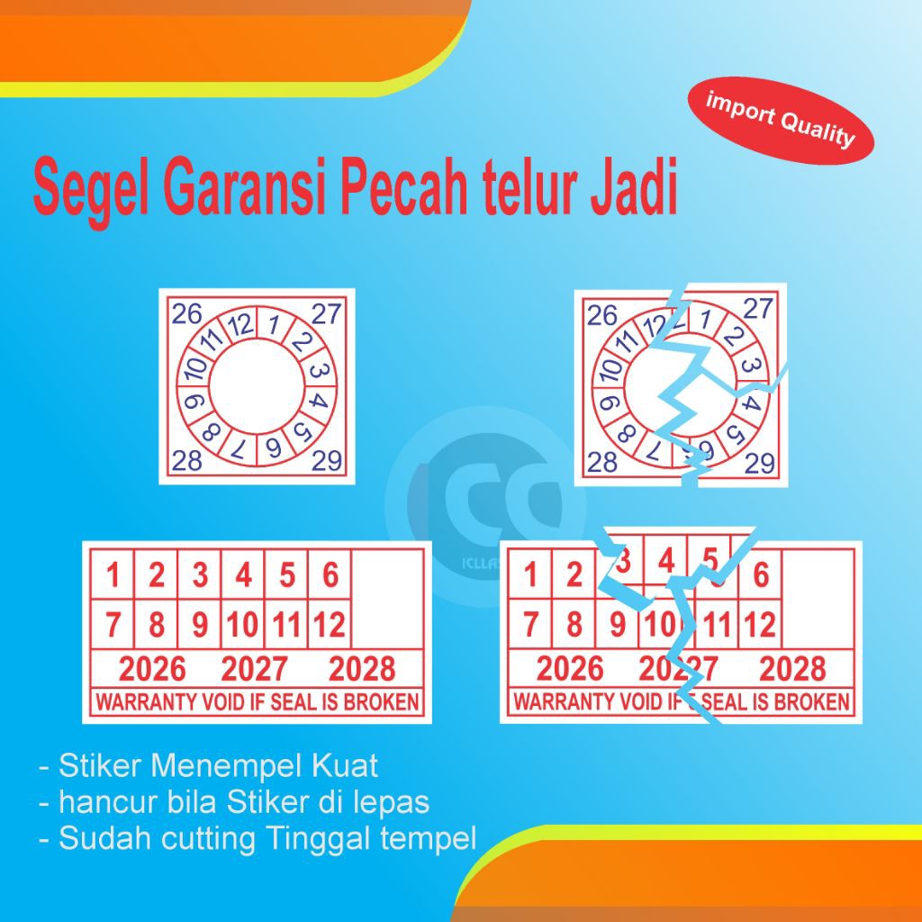 Jual Segel Garansi Pecah telur Jadi (sudah cetak) | Shopee Indonesia
