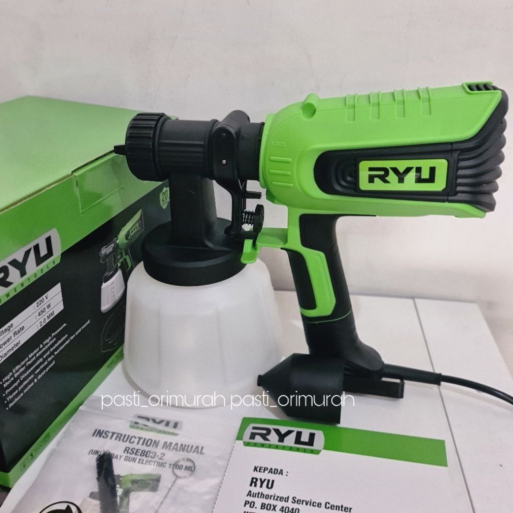 Jual RYU Spray Gun Electric RSE800-2 Semprotan Cat Listrik Elektrik ...