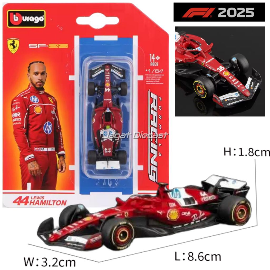 Jual Bburago Skala 64 F1 Ferrari Scuderia Mercedes AMG Red Bull Honda ...