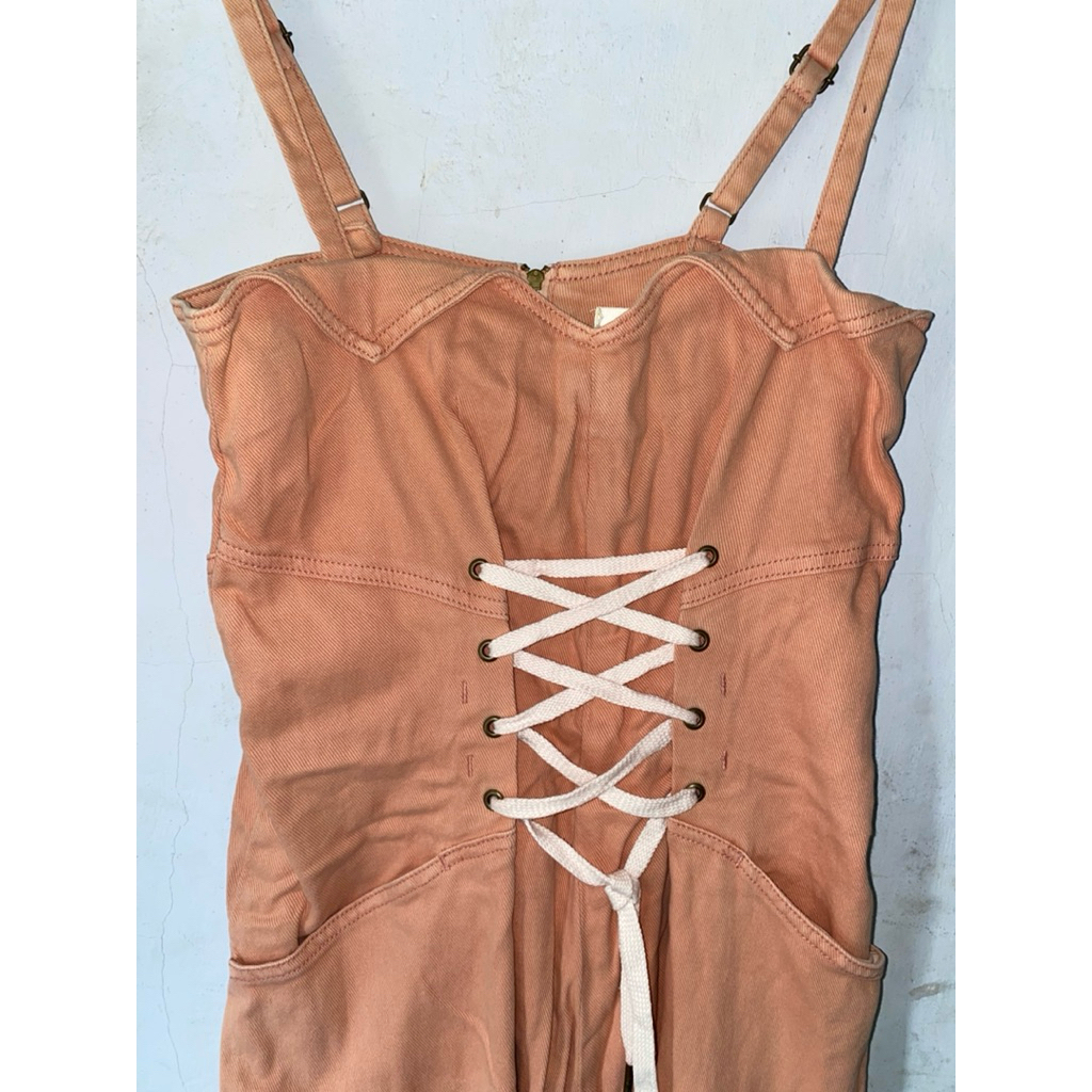 Jual overall pink/overall jeans (nego) | Shopee Indonesia