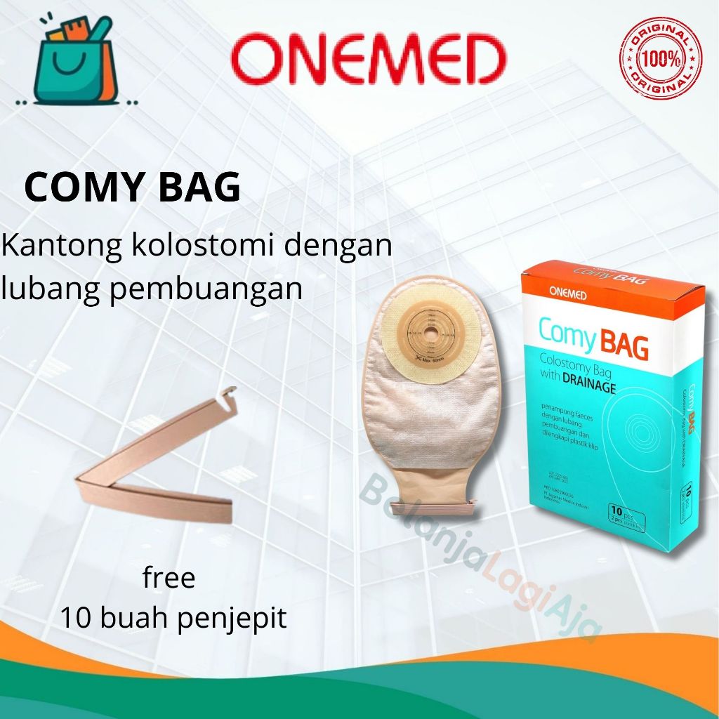 Jual COMY BAG WITH DRAINAGE ONEMED,COLOSTOMY BAG,KANTONG KOLOSTOMI ...