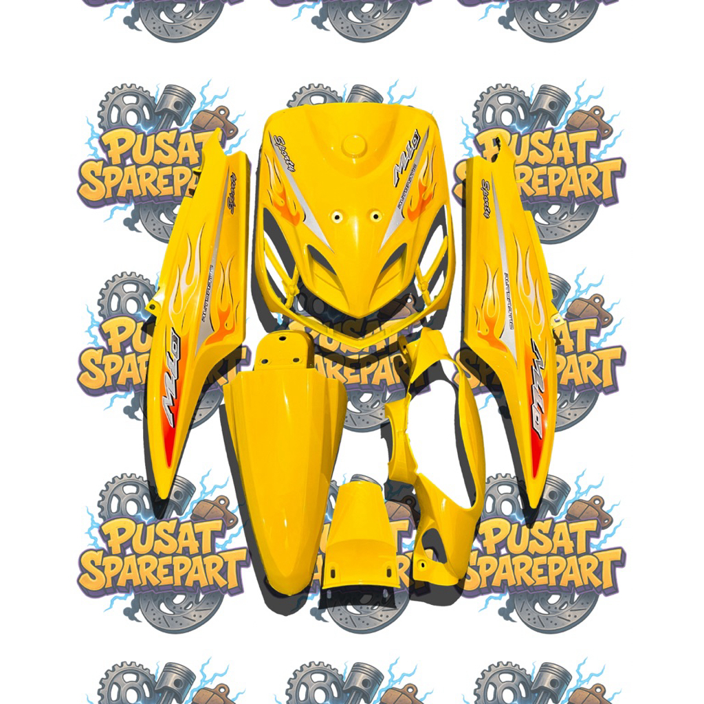 Jual Cover Full Body Halus Yamaha Mio Smile Warna Kuning Tahun 2008 ...