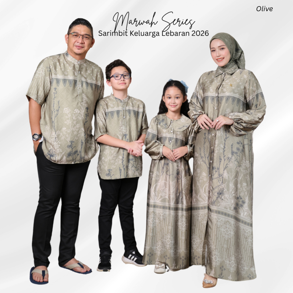 Jual Wearing Ameera - Marwah Series Olive Sarimbit Lebaran Baju Couple ...